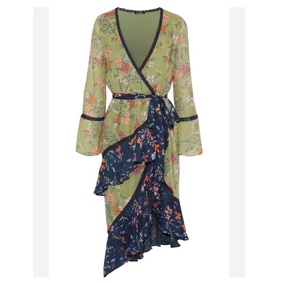 Love Sam | Dresses | Love Sam By Anthropologie Ruffled Wrap Dress ...